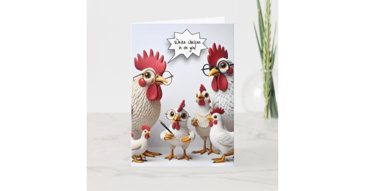 Office Chickens For Get Well Soon Card | Zazzle