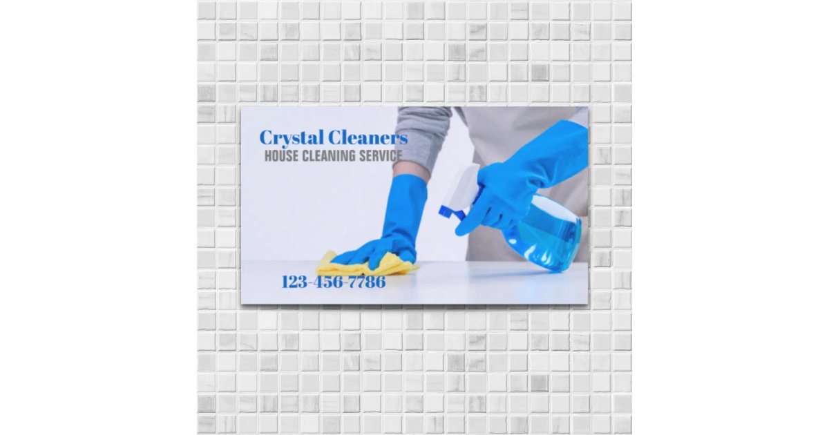 Office Cleaning Maid Services Housekeeping Business Card | Zazzle