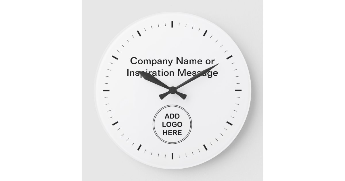 Office Company Logo Clocks | Zazzle