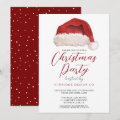 Office Corporate Festive Santa Christmas Party Invitation | Zazzle