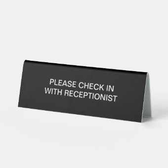 Office Desk Reception Desk Signs | Zazzle