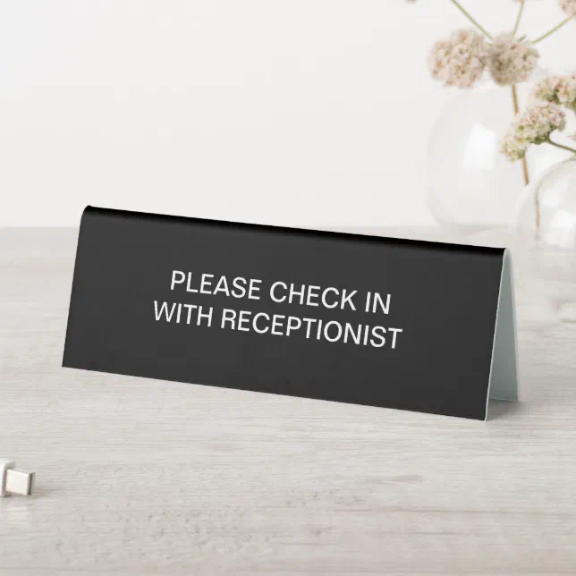 Office Desk Reception Desk Signs | Zazzle