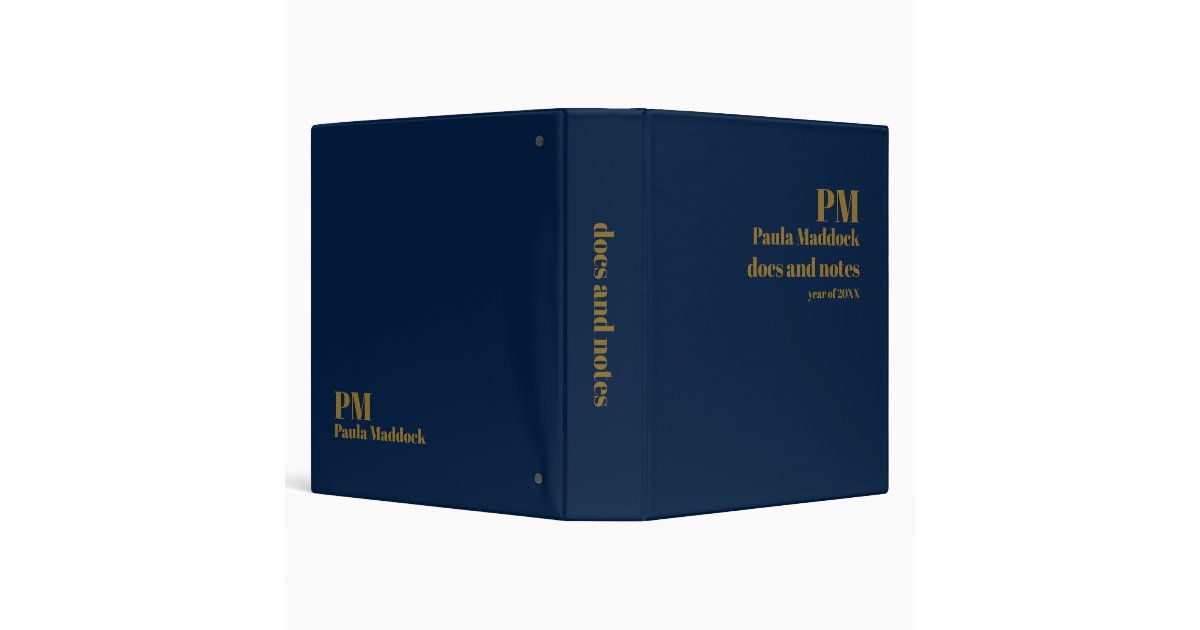 Office Docs and Notes Custom Name/Title 3 Ring Binder | Zazzle