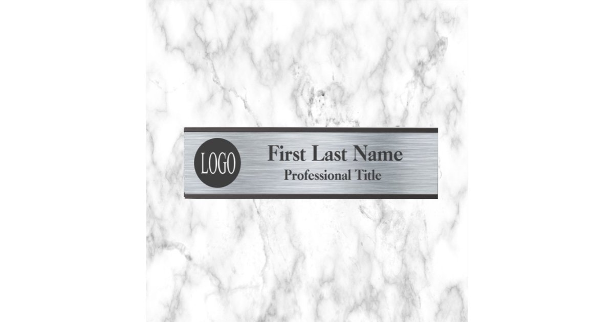 Office Door Signs Silver Color Logo Sign | Zazzle