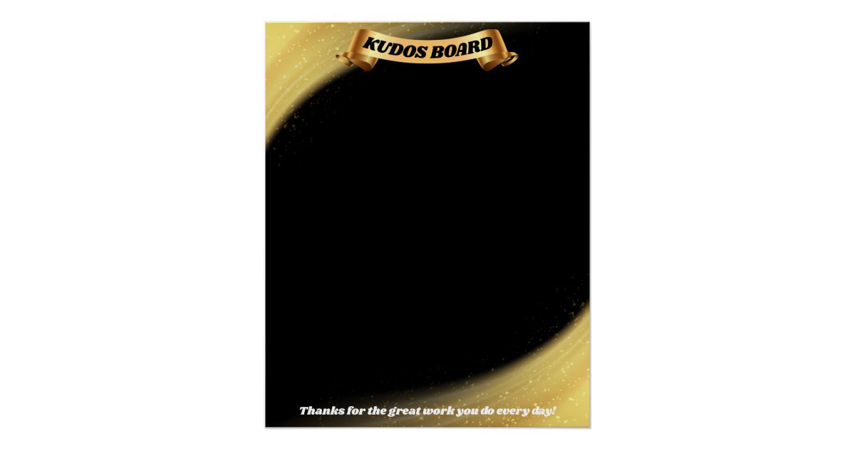 Office employee kudos board recognition poster | Zazzle