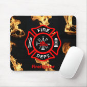 Office Gift for Firefighters Maltese Cross Fire Mouse Pad | Zazzle
