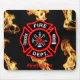 Office Gift for Firefighters Maltese Cross Fire Mouse Pad | Zazzle