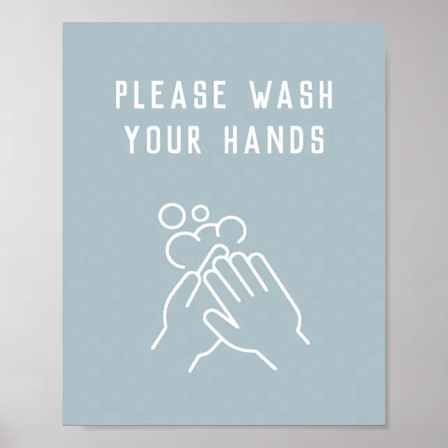 Office Hygiene Please Wash Your Hands Poster | Zazzle