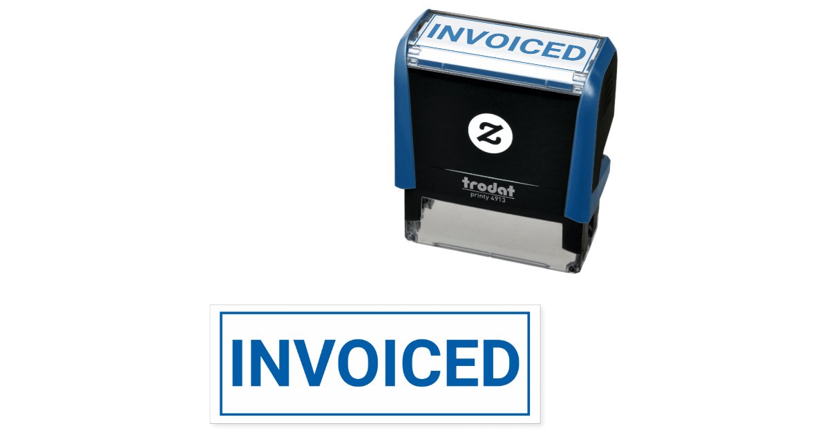 Office INVOICED Self-Inking Stamp | Zazzle