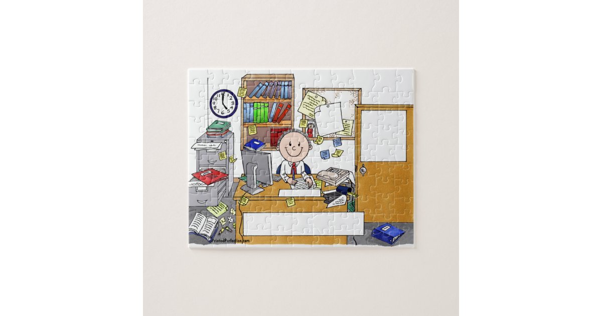 Office - Messy, Male Jigsaw Puzzle | Zazzle