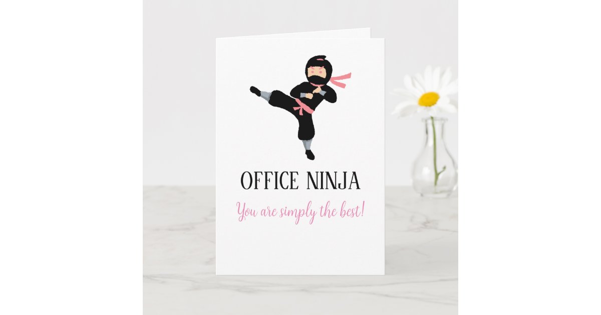 Office Ninja Administrative Appreciation Day Card | Zazzle