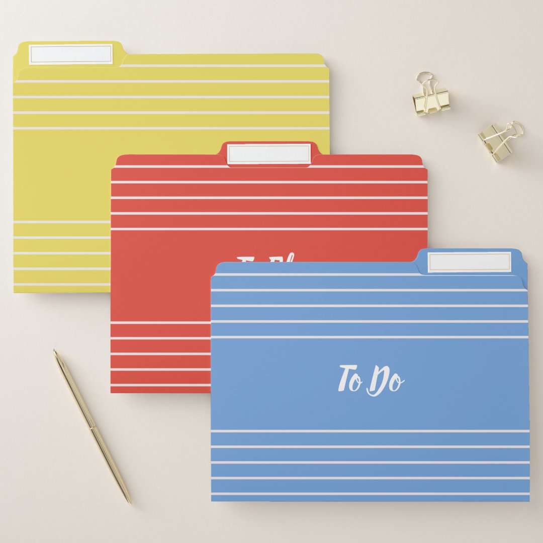 Office Organize Bills - To Pay - To Do - To File File Folder | Zazzle