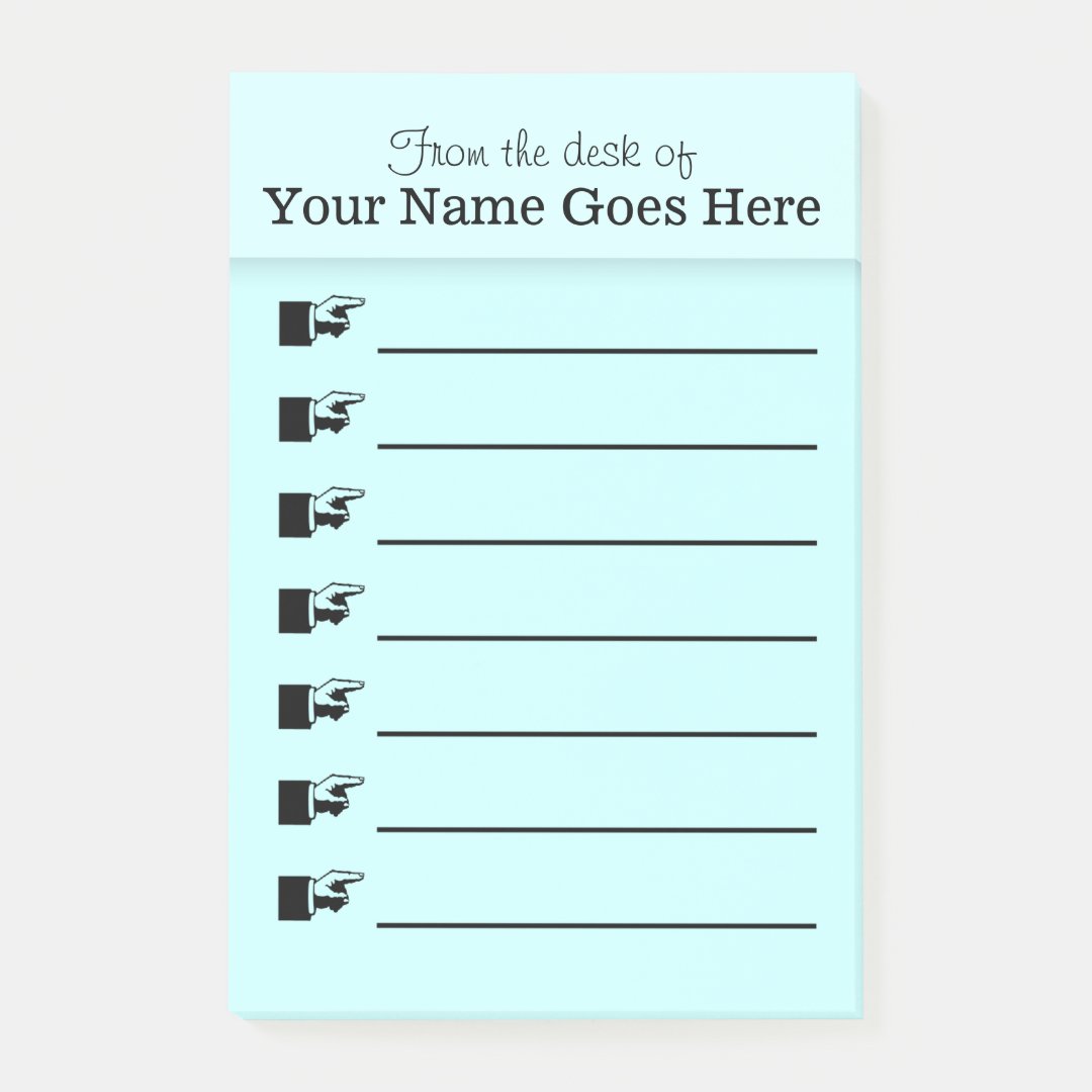 Office post it organizer PERSONALIZE Post-it Notes | Zazzle