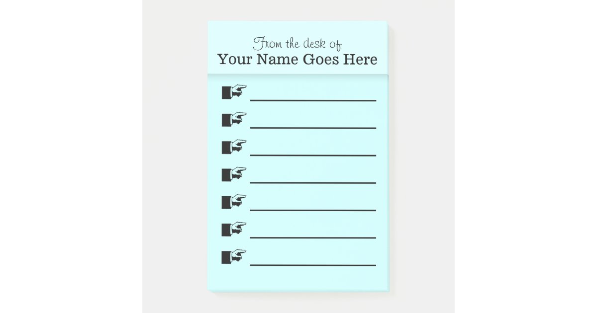 Office post it organizer PERSONALIZE Post-it Notes | Zazzle