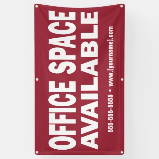Office Space Available Sign Banner | Zazzle