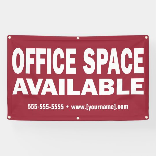 Office Space Available Sign Banner | Zazzle.com