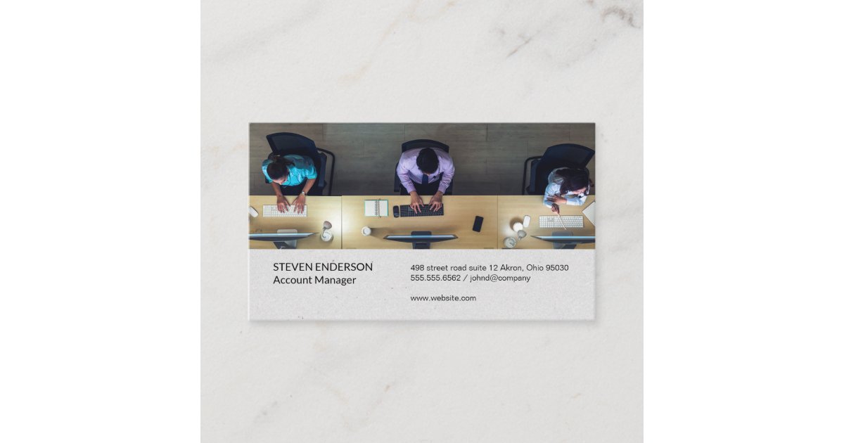 Office Space | Employees Working Business Card | Zazzle