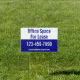 Office Space For Lease Phone Number Blue and White Sign | Zazzle