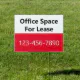Office Space For Lease Phone Number Red and White Sign | Zazzle