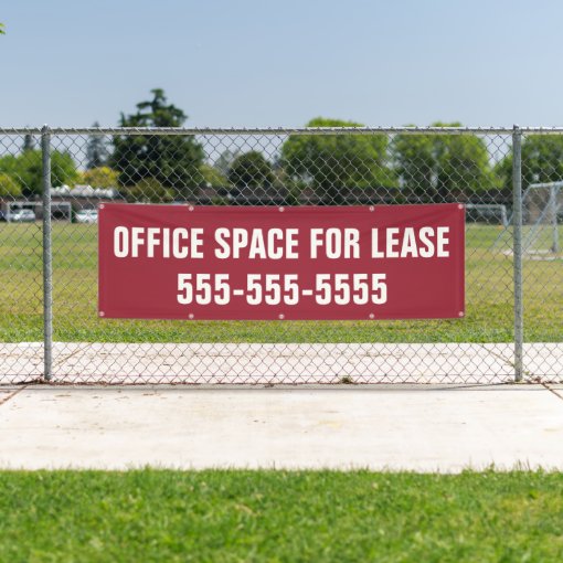 Office Space for Lease Sign Banner | Zazzle