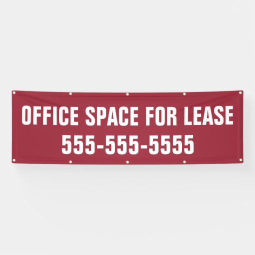 Office Space for Lease Sign Banner | Zazzle
