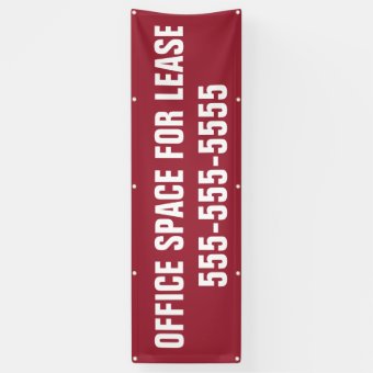 Office Space for Lease Sign Banner | Zazzle