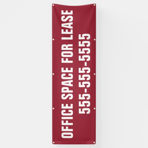 Office Space for Lease Sign Banner | Zazzle