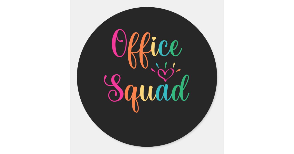 Office Squad Administrative Assistant Secretary Classic Round Sticker ...