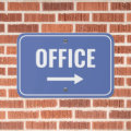 Office This Way Metal Sign | Zazzle