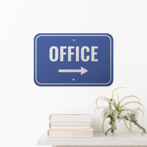 Office This Way Metal Sign | Zazzle