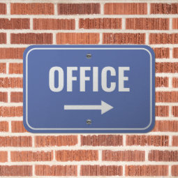 Office This Way Metal Sign | Zazzle