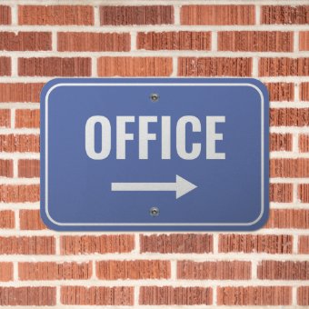 Office This Way Metal Sign | Zazzle
