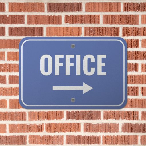 Office This Way Metal Sign | Zazzle