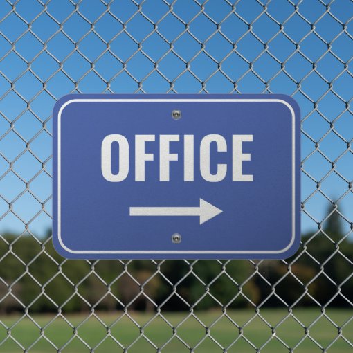Office This Way Metal Sign | Zazzle