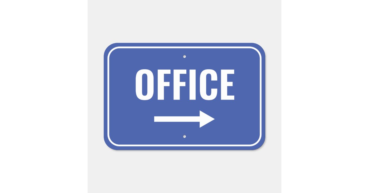 Office This Way Metal Sign | Zazzle