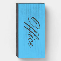 Office Wood Block Sign | Zazzle