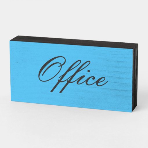 Office Wood Block Sign | Zazzle
