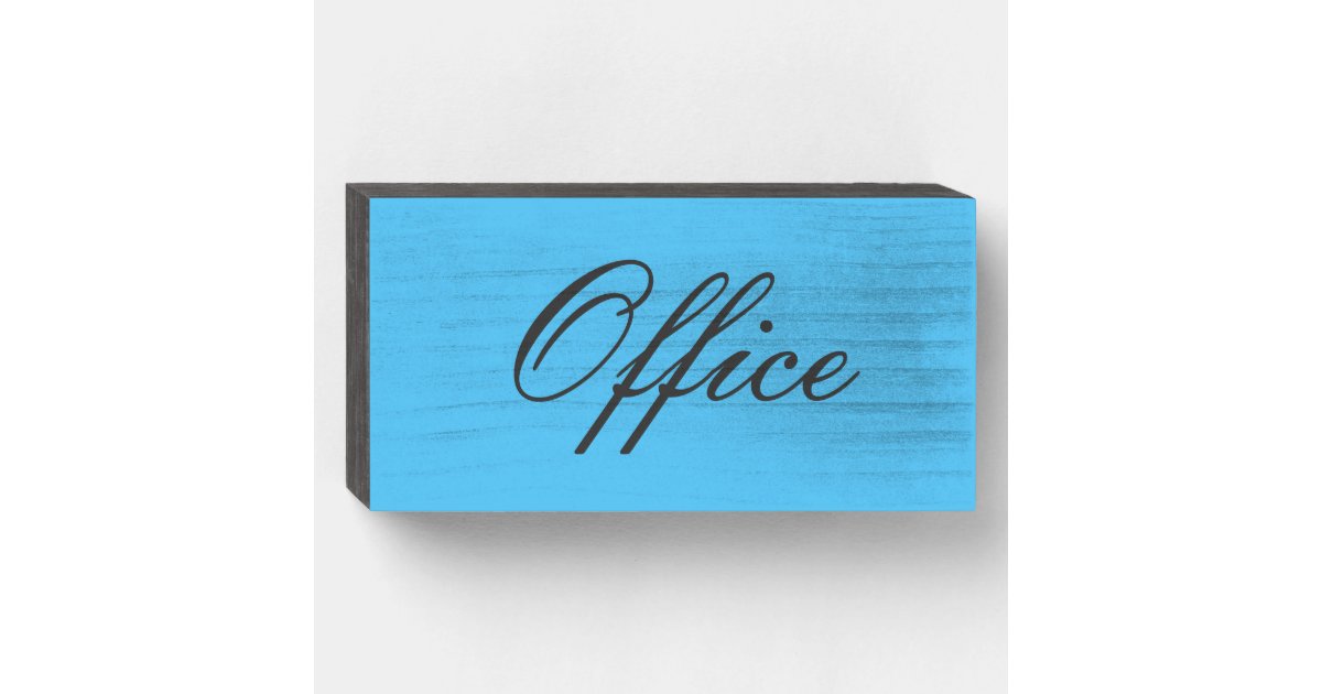 Office Wood Block Sign | Zazzle