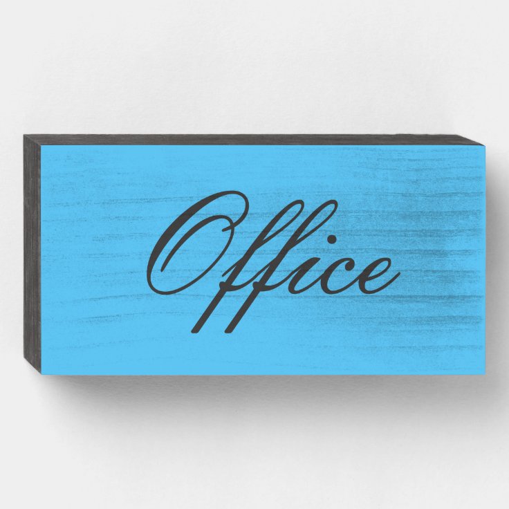 Office Wood Block Sign | Zazzle