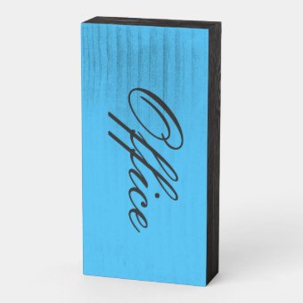 Office Wood Block Sign | Zazzle