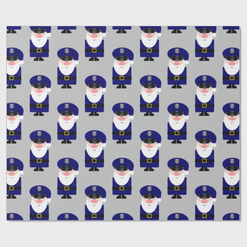 Officer Claus Wrapping Paper | Zazzle