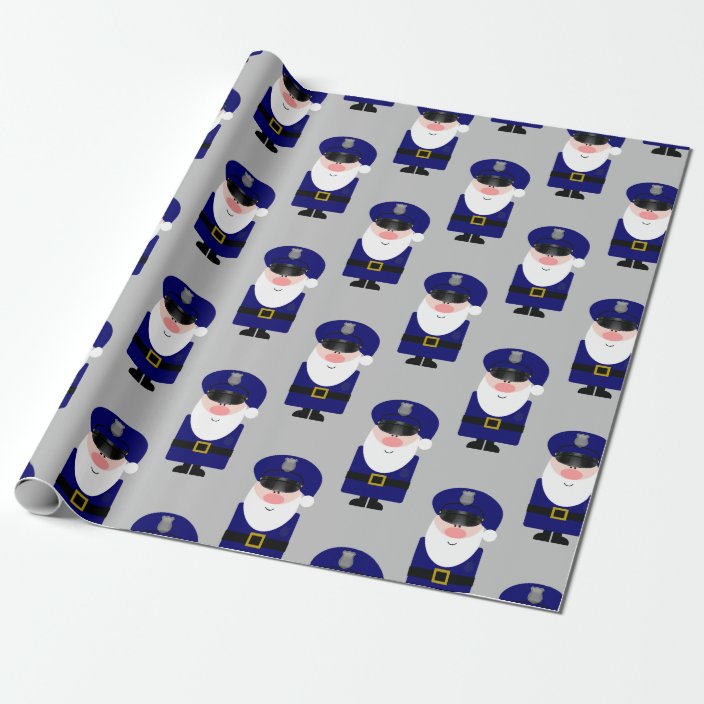 Officer Claus Wrapping Paper | Zazzle.com