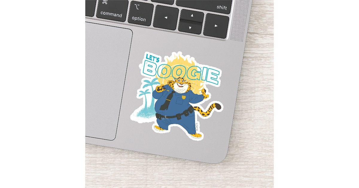 Officer Clawhauser - Let's Boogie Sticker | Zazzle
