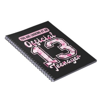 Official 13 Teenager 13th birthday 13 Years Old Notebook | Zazzle