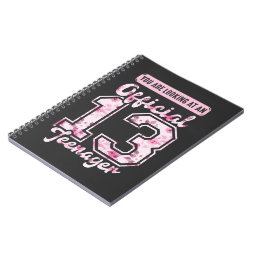 Official 13 Teenager 13th birthday 13 Years Old Notebook | Zazzle
