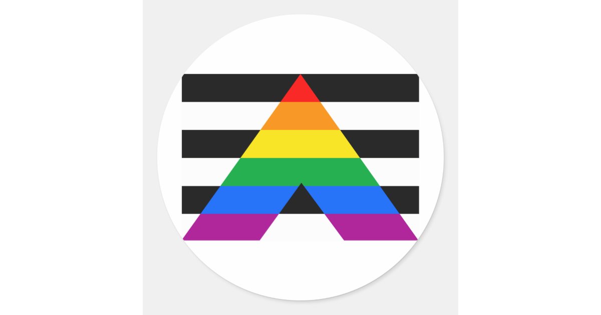 OFFICIAL ALLY FLAG CLASSIC ROUND STICKER | Zazzle