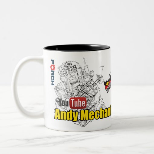 Official Andy Mechanic Mug-coffee & tea compatible Two-Tone Coffee Mug ...