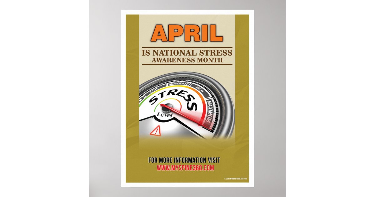 Official April Stress Awareness Month Poster | Zazzle