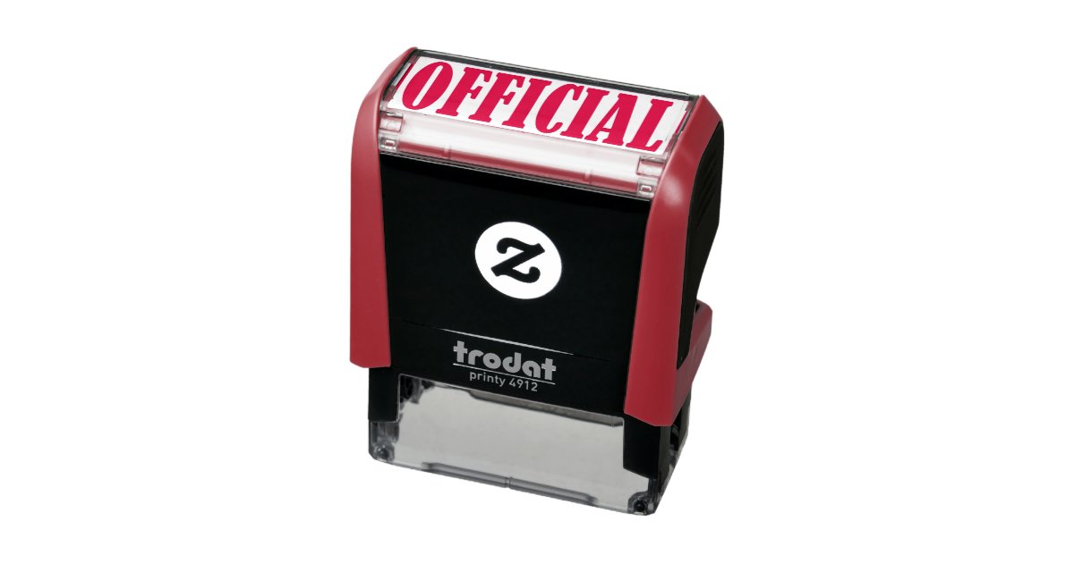Official Business Office Framed Simple Word Self-inking Stamp | Zazzle