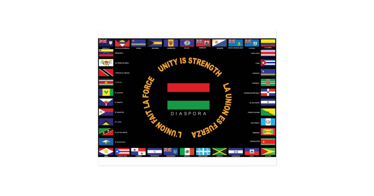 Official Caribbean Unity Flag Postcard | Zazzle.com
